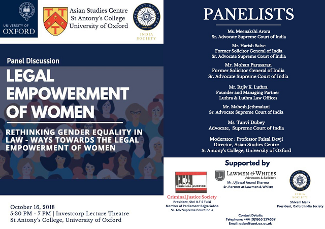 Panel Discussion: Legal Empowerment of Women: Rethinking gender ...